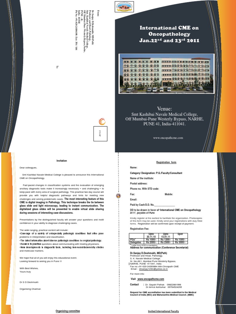 Pune CME 2011 Brochure | PDF | Pathology | Neoplasms