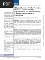 FSS-ICU: Evaluating ICU Patient Mobility | PDF | Validity (Statistics ...