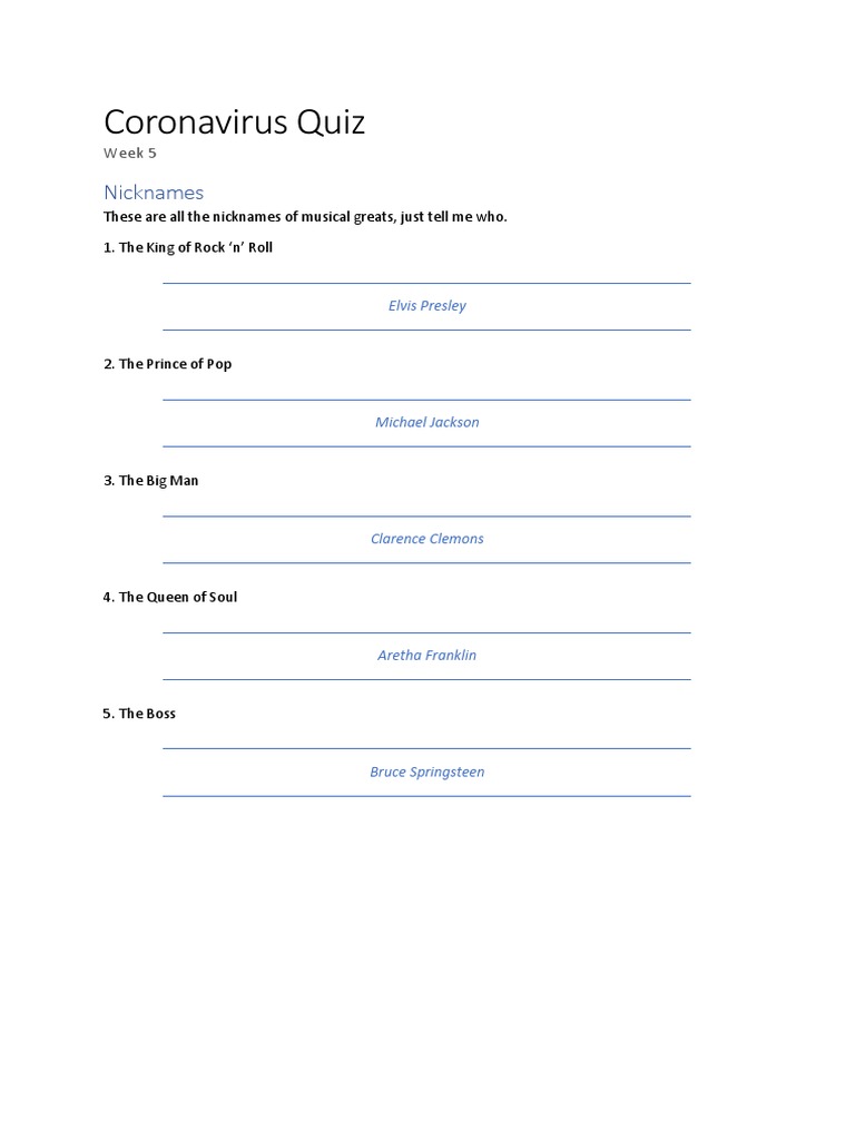 Week 5 Answers | PDF