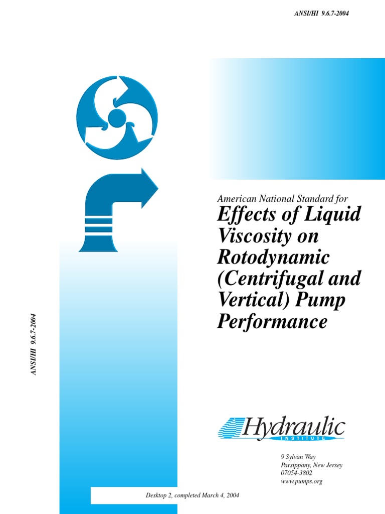 ANSI - Liquid Viscosity Pump Performance | PDF | Viscosity | Pump