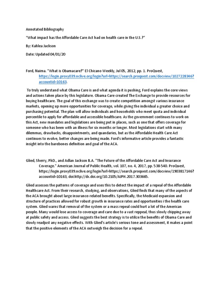 Annotated Bibliography Eng 112 | PDF | Patient Protection And ...