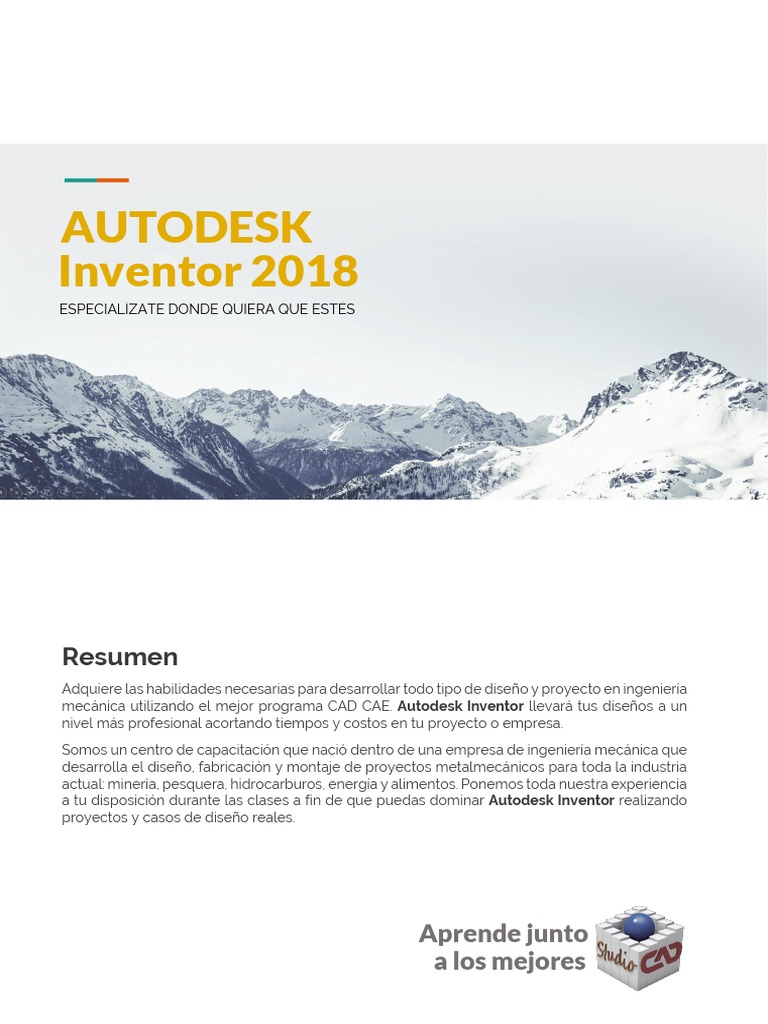 StudioCAD - Autodesk Inventor PDF | Descargar gratis PDF | Science ...