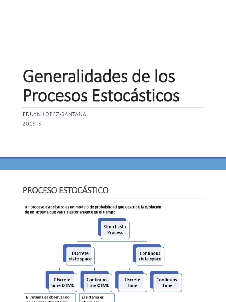 Introducción a Procesos Estocásticos | PDF | Cadena Markov | Variable ...