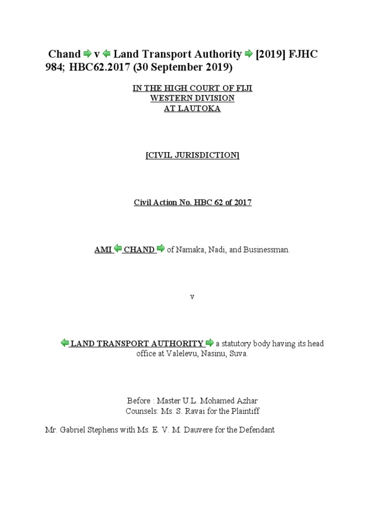 Chand V LTA | PDF | Duty Of Care | Negligence