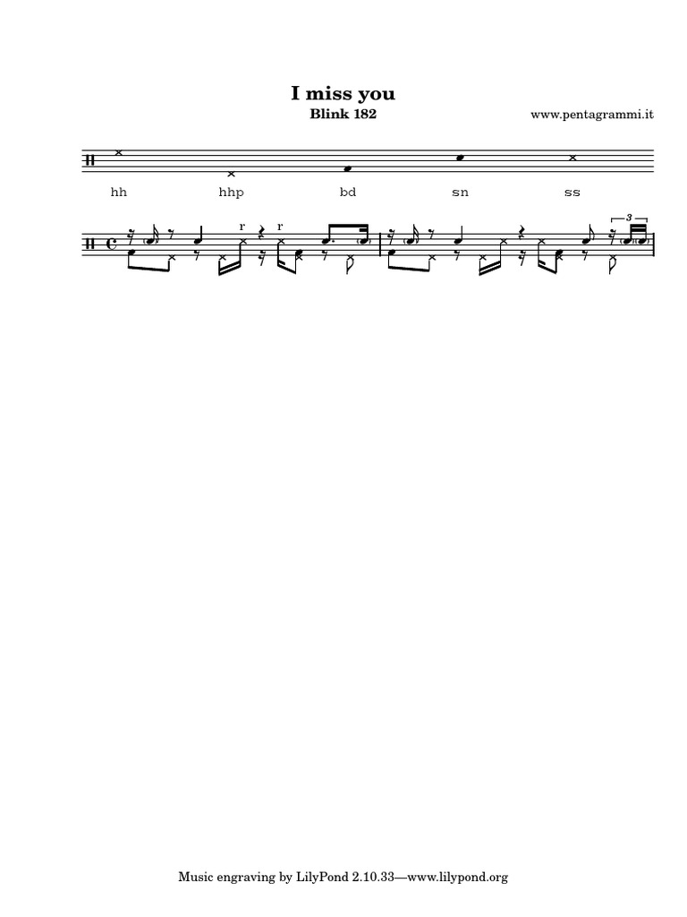 Blink 182 - I Miss You | PDF