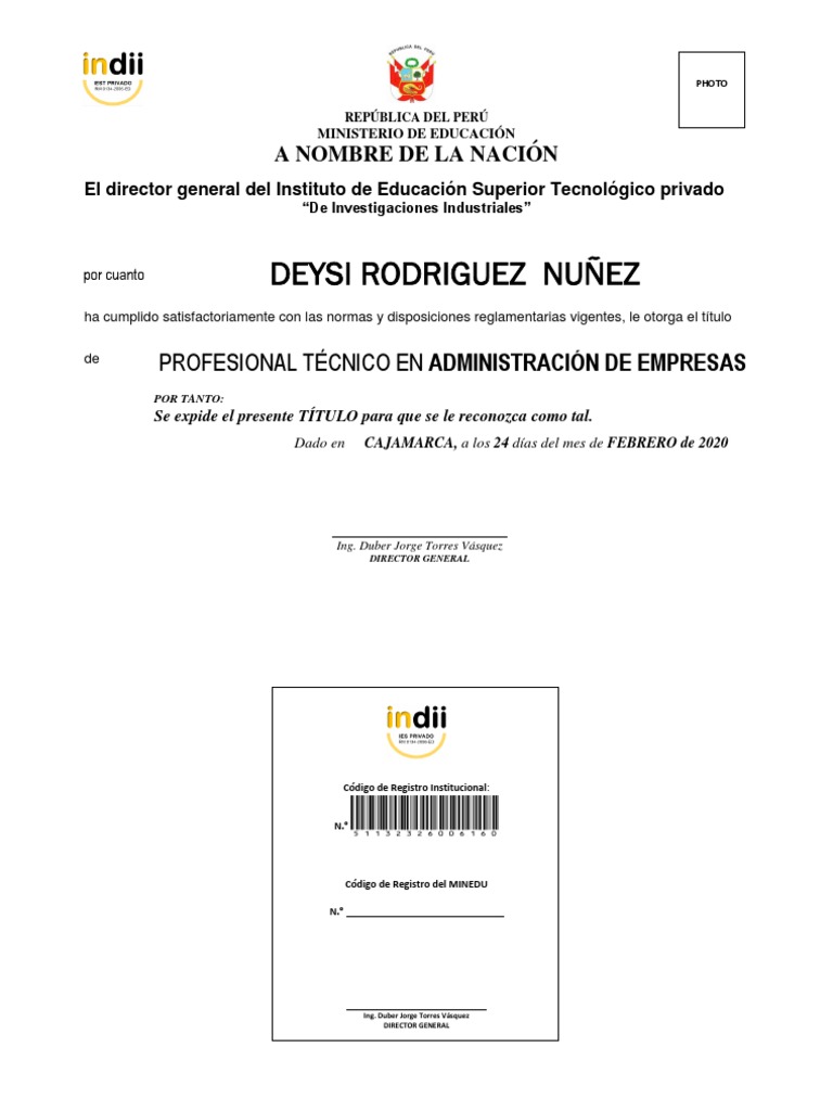 Modelo de Titulo | PDF