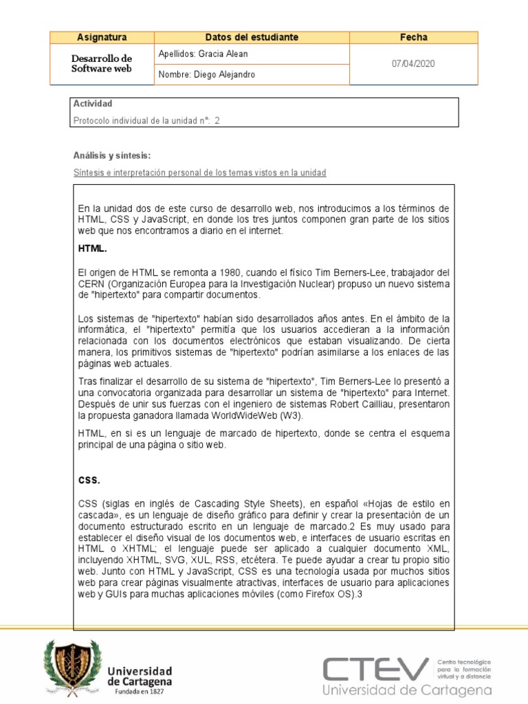 Fundamentos de HTML, CSS y JS | PDF | Script Java | Hojas de estilo en cascada