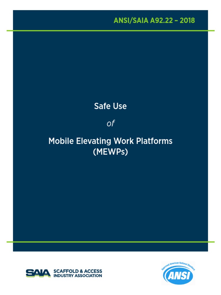 Safe Use: ANSI/SAIA A92.22 – 2018 | Lease | Safety