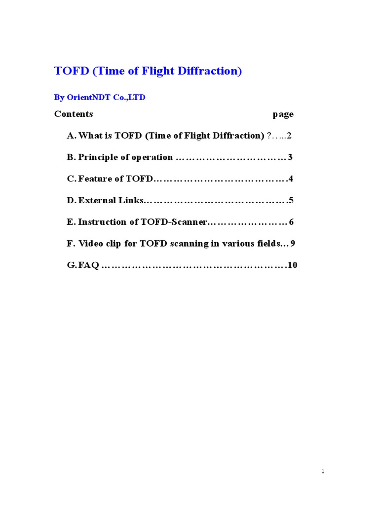 What Is Tofd PDF | PDF