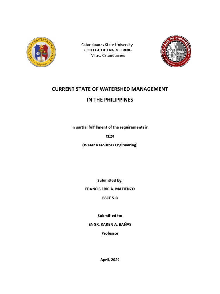 Current State of Watershed Management in The Philippines | Download ...