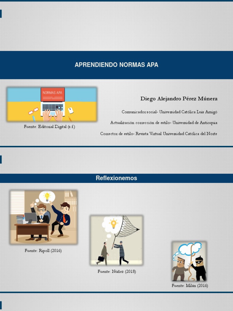 Aprendiendo Normas Apa: Diego Alejandro Pérez Múnera | PDF | Estilo apa ...