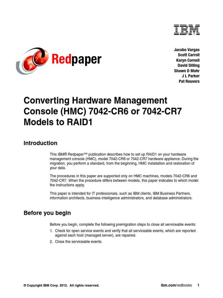 Paper: Converting Hardware Management Console (HMC) 7042-CR6 or 7042 ...