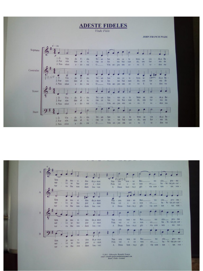Adeste Fideles - Partitura PDF | PDF