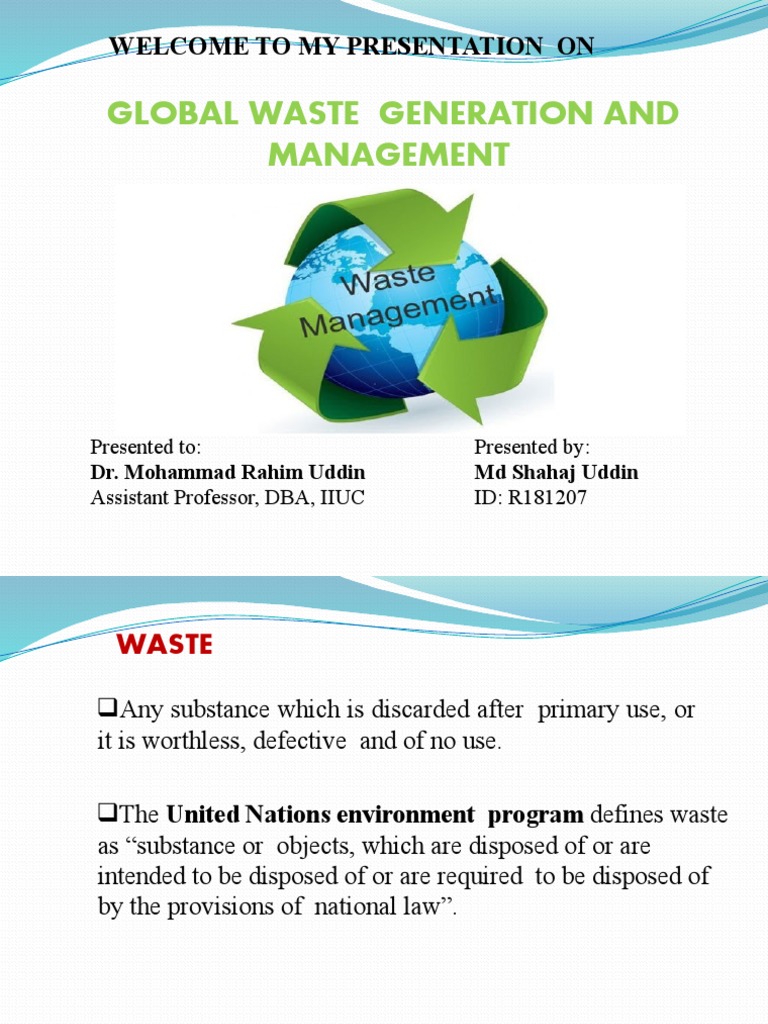 Waste Generation and Management | PDF | Incineration | Waste