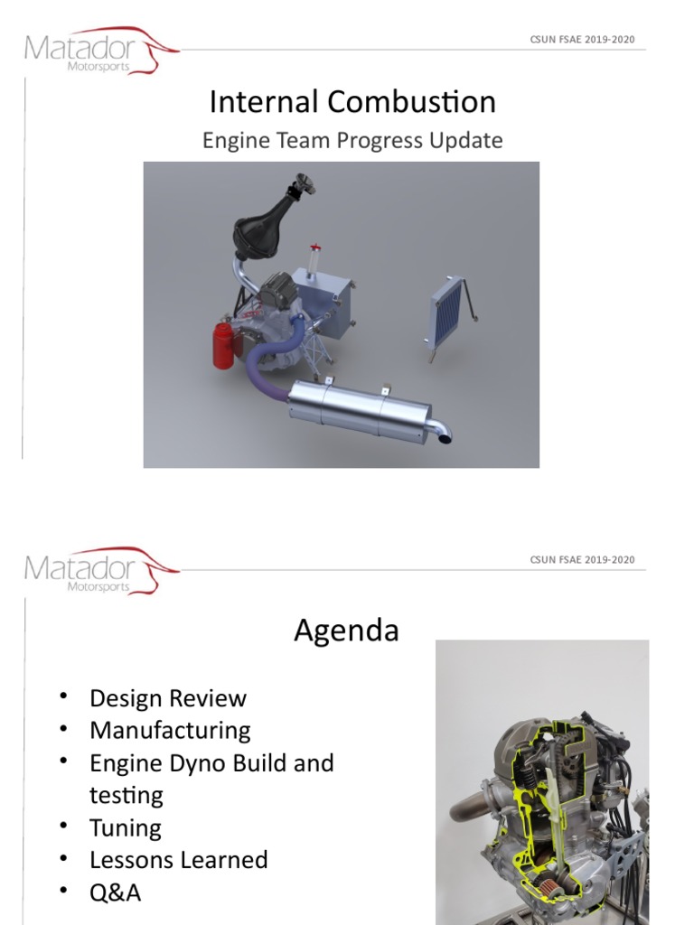 CSUN FSAE 2019-2020 Engine Update | PDF | Components | Transportation ...