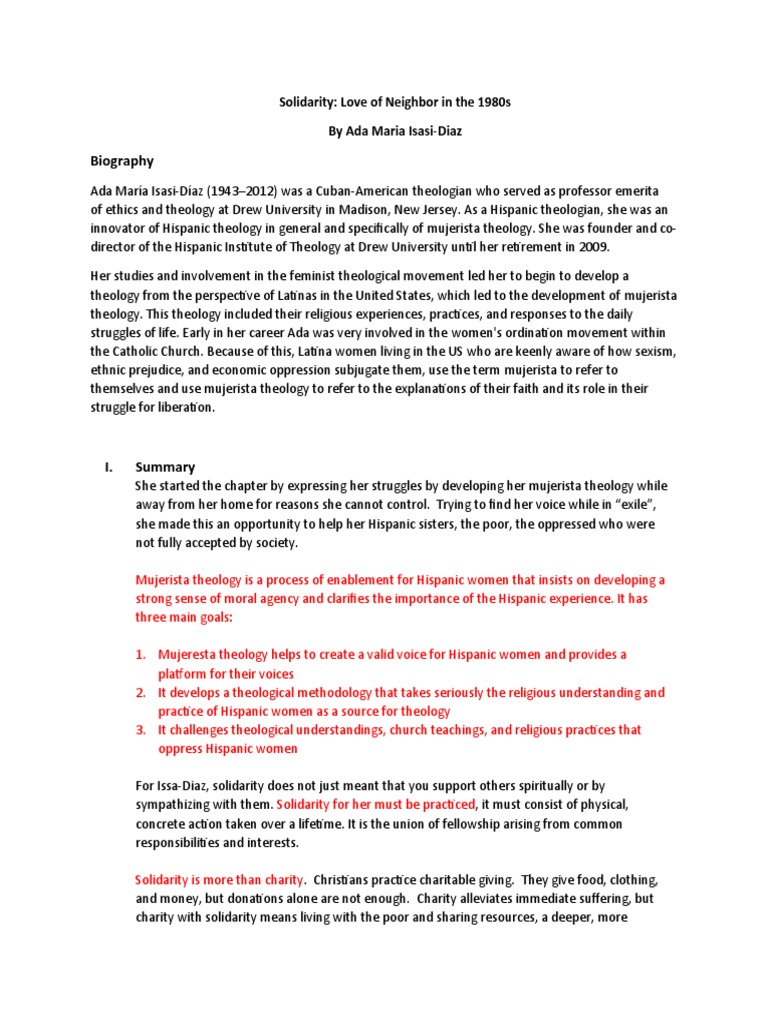 Solidarity Final | PDF | Theology | Religion And Belief