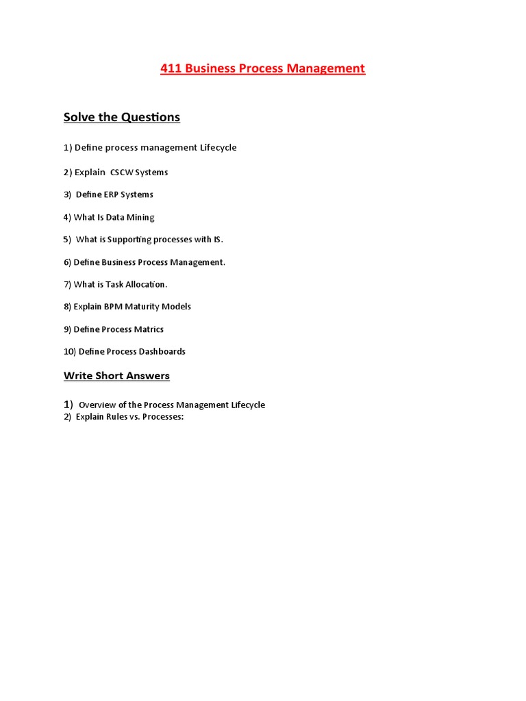 Business Process Management Overview | PDF