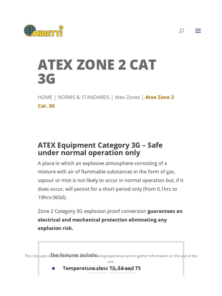 Atex Zone 2 Cat 3G: ATEX Equipment Category 3G - Safe Under Normal ...