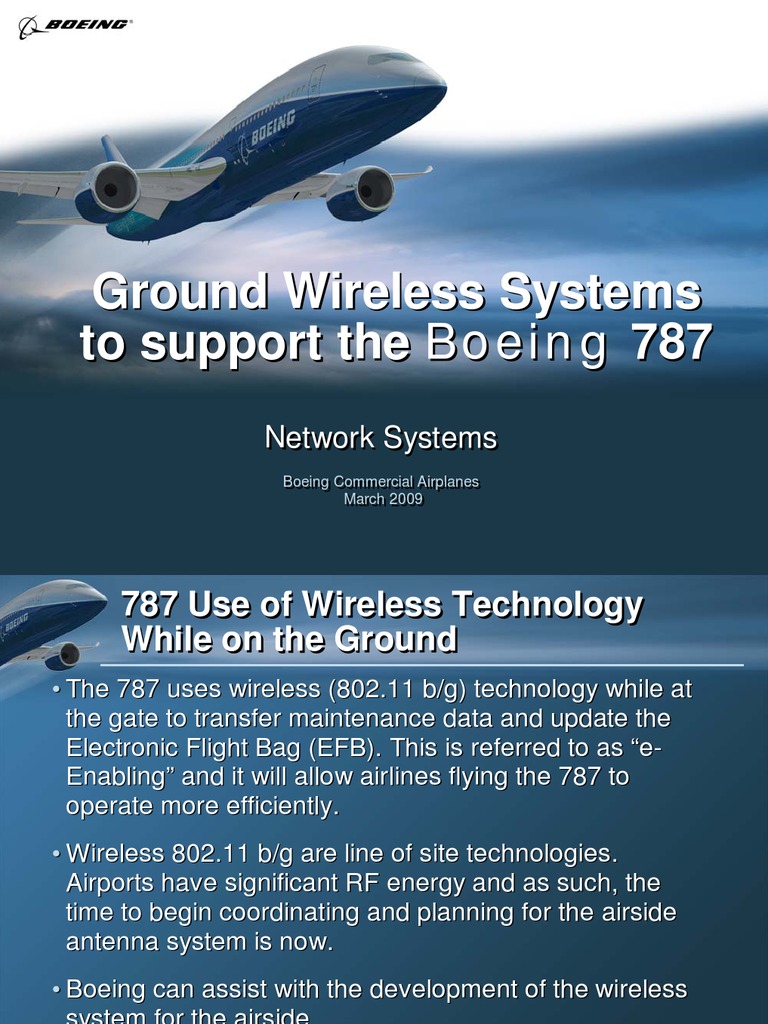 787 Ground Wireless System | PDF | Airport | Wireless