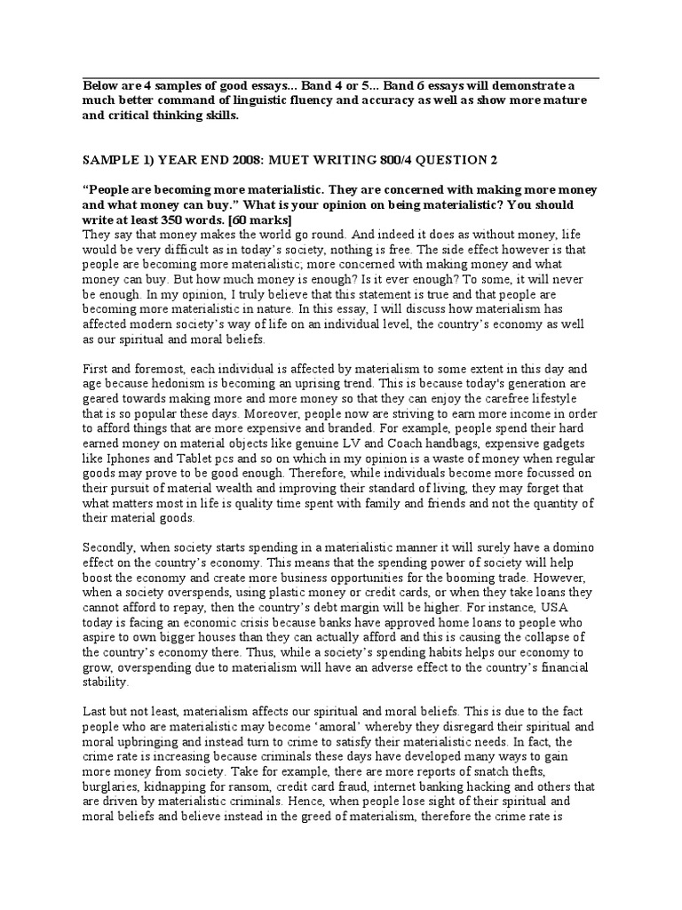 MUET Sample Essay 01 | Download Free PDF | Smoking | Supermarket