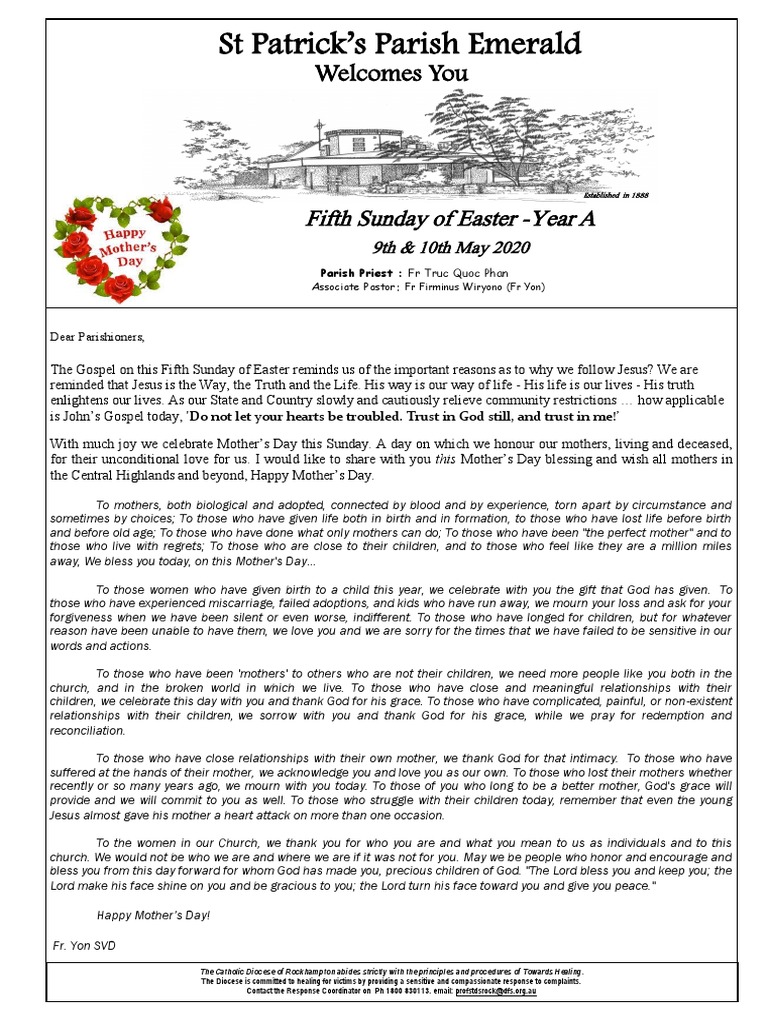 Bulletin For Fifth Sunday of Easter Year A | PDF | God The Father ...