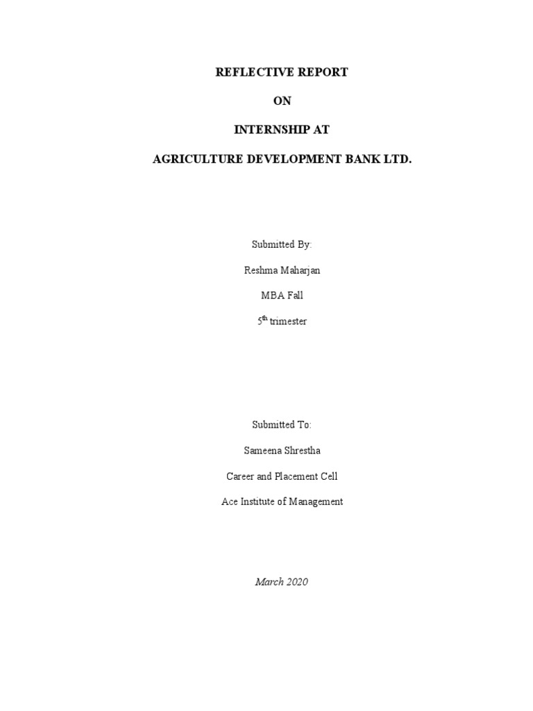 Reflective Report Reshma Maharjan | PDF | Banks | Behavior Modification