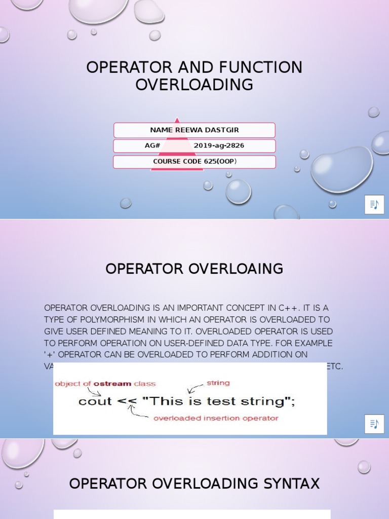 Operator and Function Overloading | PDF | Software Development | Programming Paradigms