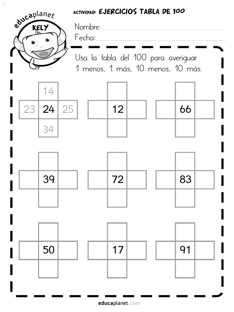 Ejercicios-Tabla-De 100 | PDF