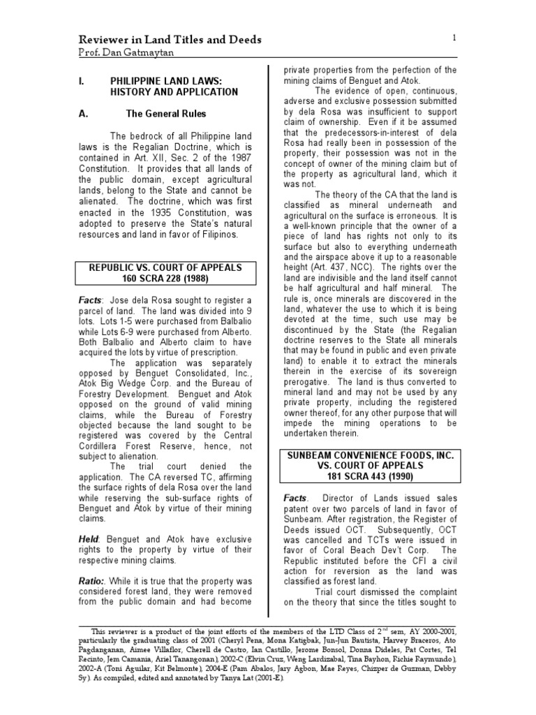 Land Titles and Deeds | PDF | Mineral Rights | Property
