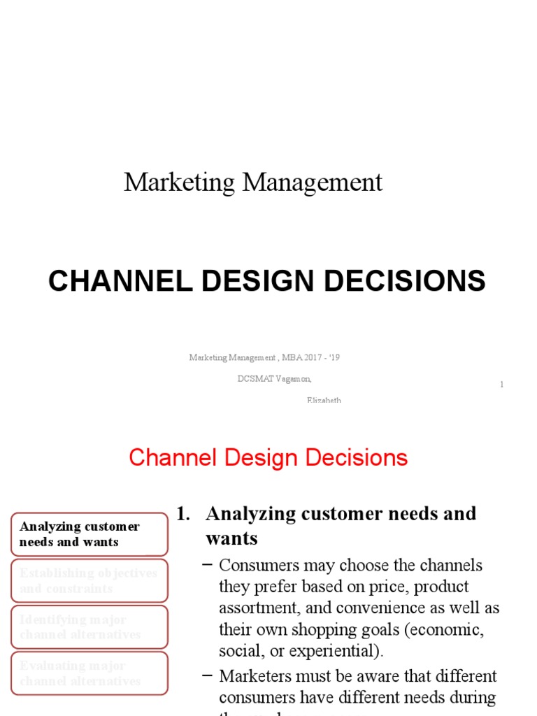 Marketing Management: Channel Design Decisions | PDF | Franchising | Retail