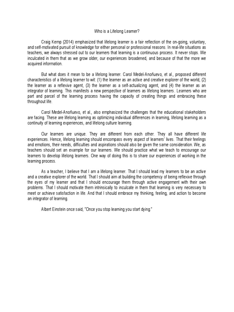 Understanding Lifelong Learning Traits | PDF | Lifelong Learning ...