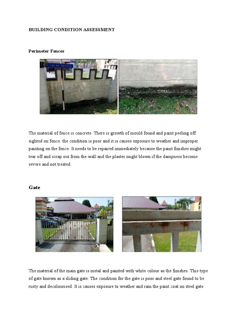 Building Condition Assessment | PDF | Wall | Plumbing