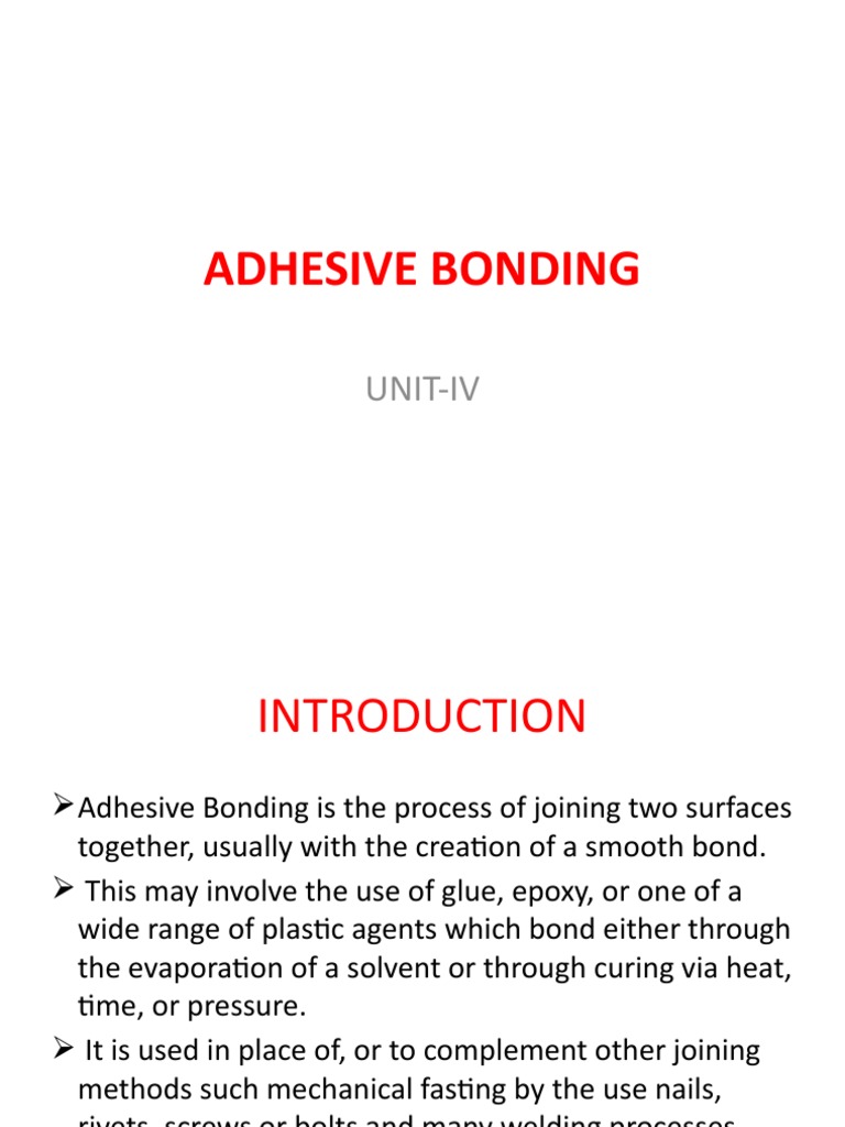 8-Adhesive Bonding | PDF | Adhesive | Industrial Processes