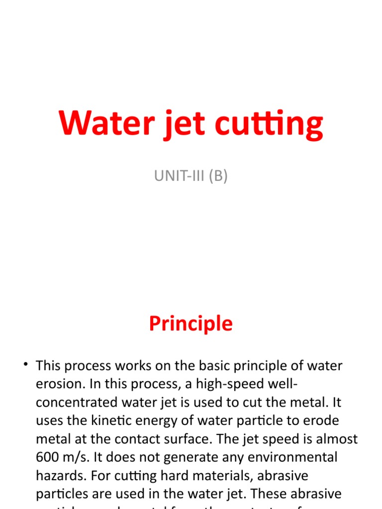 11-Water Jet Cutting | PDF | Machining | Nozzle