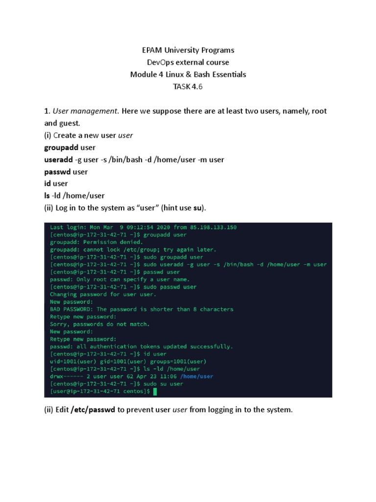 User Management in Linux Systems | PDF | Business