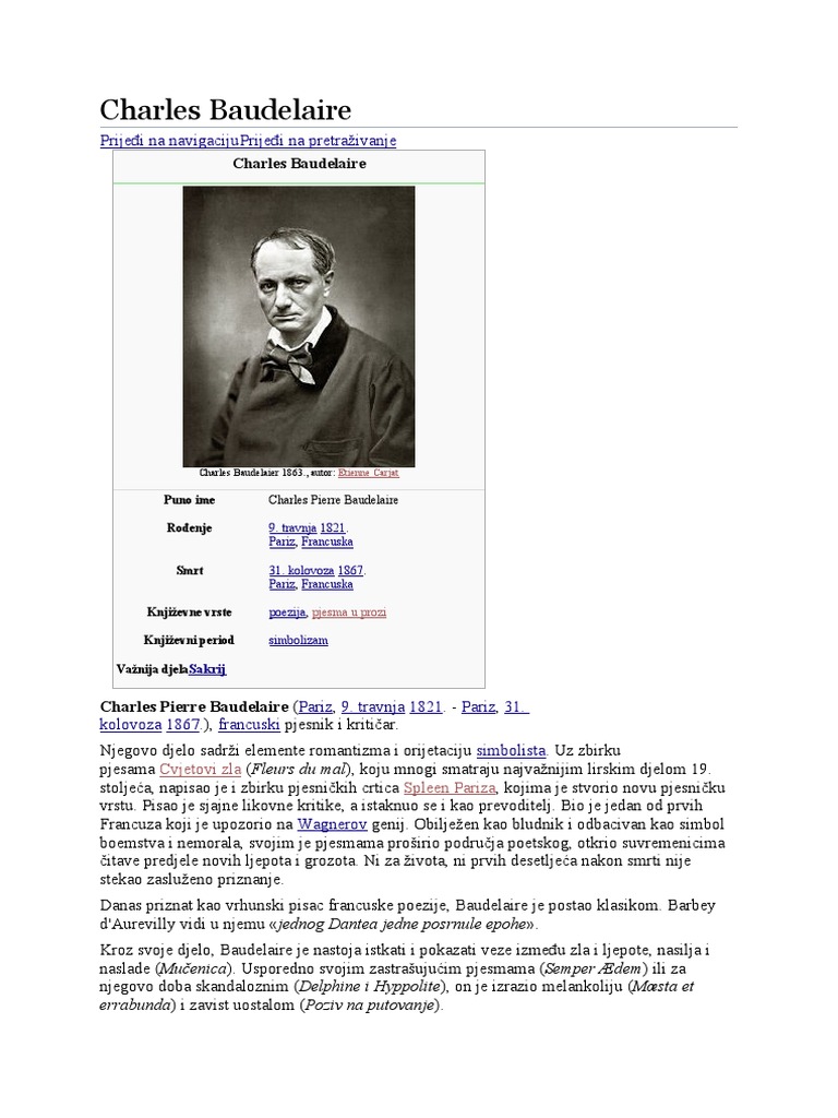 Charles Baudelaire 242244124 | PDF
