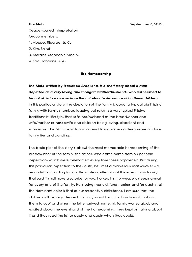 The Mats September 6, 2012 | PDF | Poetry