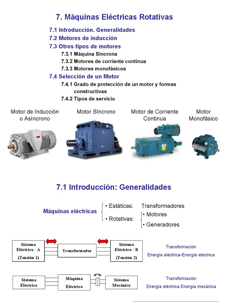Máquinas Rotativas | PDF | Inductor | Generador eléctrico