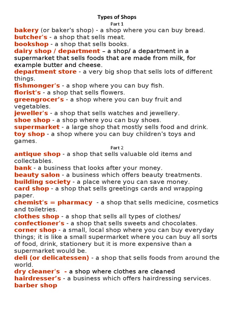Types of Shops - A Comprehensive Guide to Common Retail Establishments ...