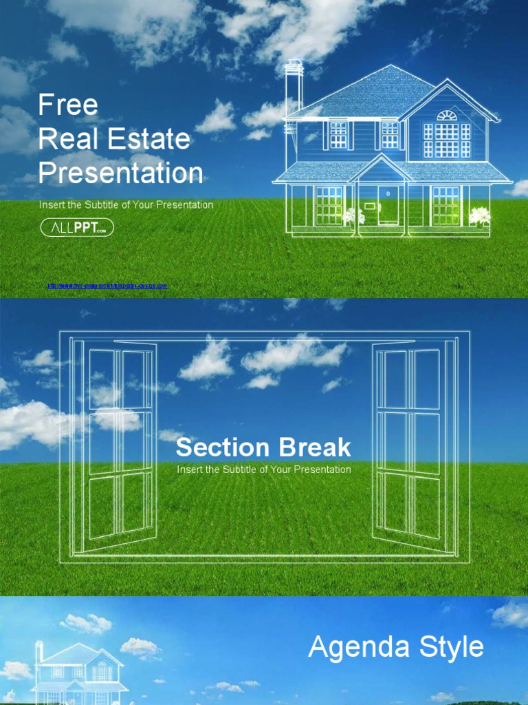 Line House PowerPoint Templates | PDF | Page Layout | Infographics