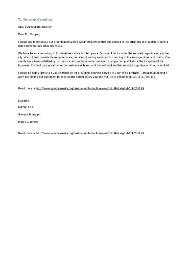 Business Introduction | PDF