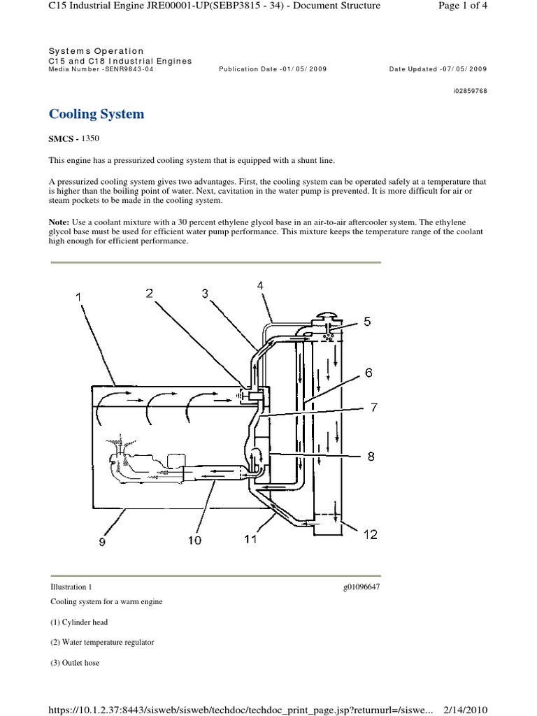 Cooling System Overview and Operation for C15 and C18 Industrial ...