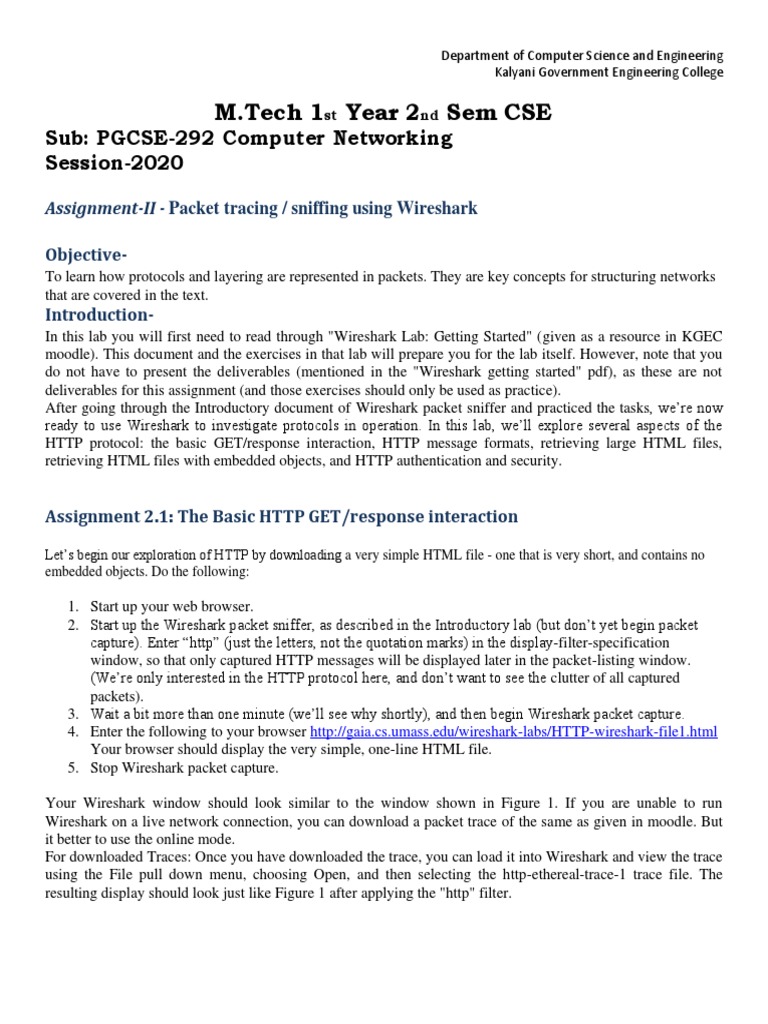 CN Assignment 2 2020 | PDF | Hypertext Transfer Protocol | Transmission Control Protocol