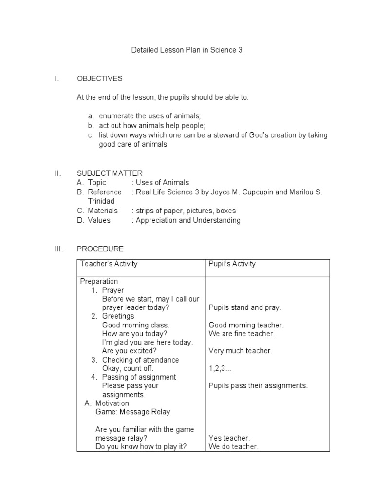 Science 3: Uses of Animals | PDF