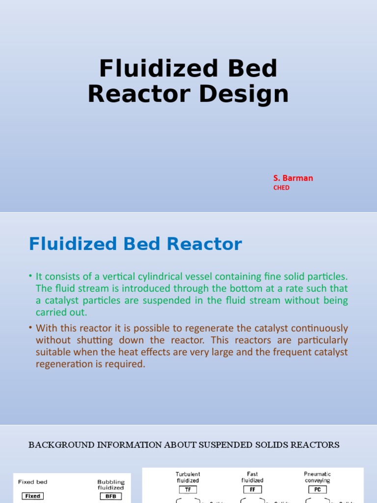 Fluidized Bed Reactor Design | PDF | Fluidization | Gases