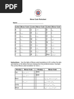Morse Code Cheat Sheet | PDF