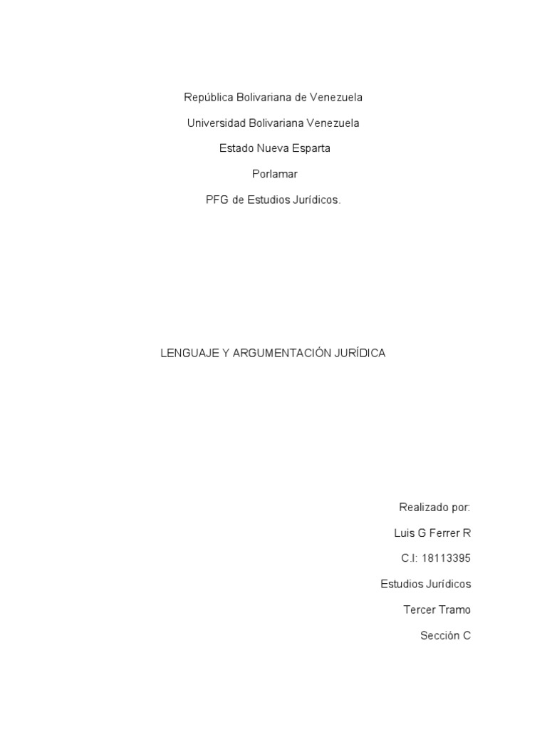 Lenguaje y Argumentacion Juridica | PDF | Dialecto | Palabra