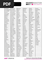 Printable List of 305 Values | PDF | Courage | Philosophical Theories