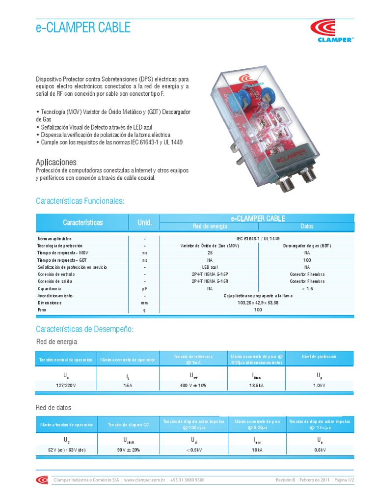 Es Clamper Cable | PDF | Ingenieria Eléctrica | Electrónica