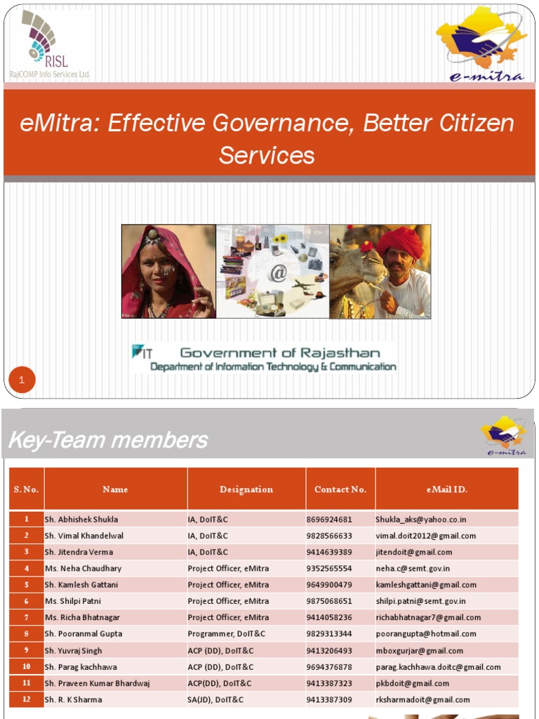 Emitra: Effective Governance, Better Citizen Services | PDF | Computing ...